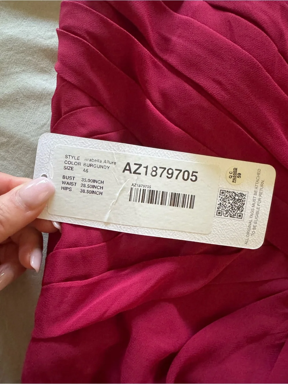 Azazie | Dresses | Azazie Arabella Allure Burgundy Dress Size A6 | Poshmark